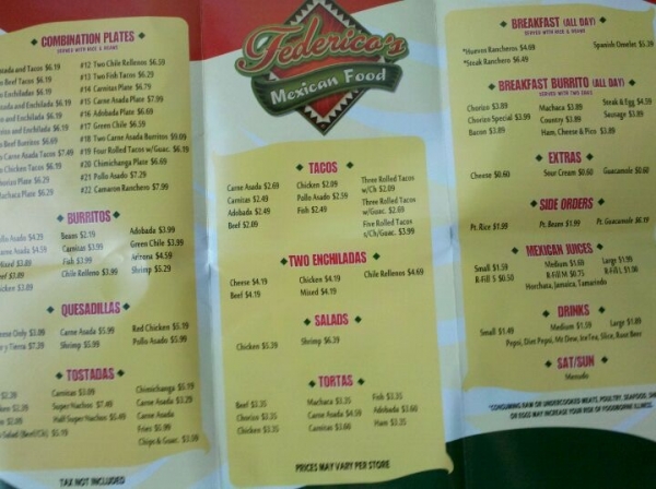 Federico's Mexican Food - iTrueReview